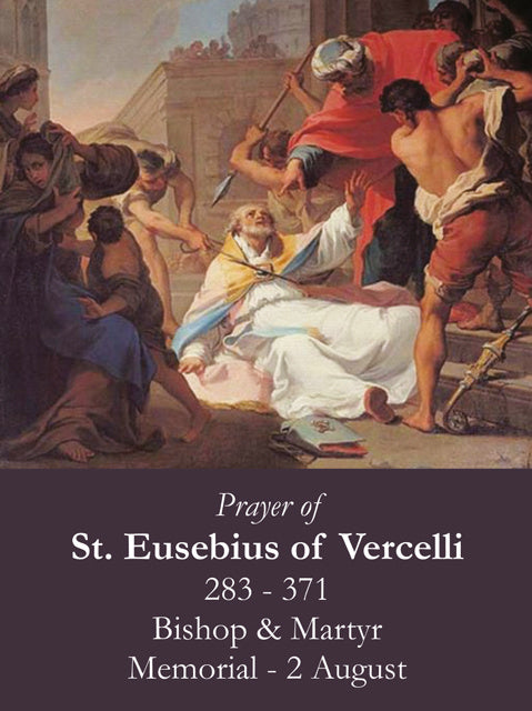 Prayer of St. Eusebius of Vercelli Holy Card – St. Anthony's Catholic ...