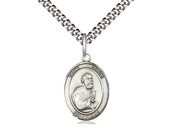 St. Peter the Apostle Sterling Silver Medal with Chain – St. Anthony's ...