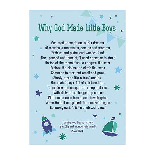 Large Poster: Why God Made Little Boys – St. Anthony's Catholic Gift Shop