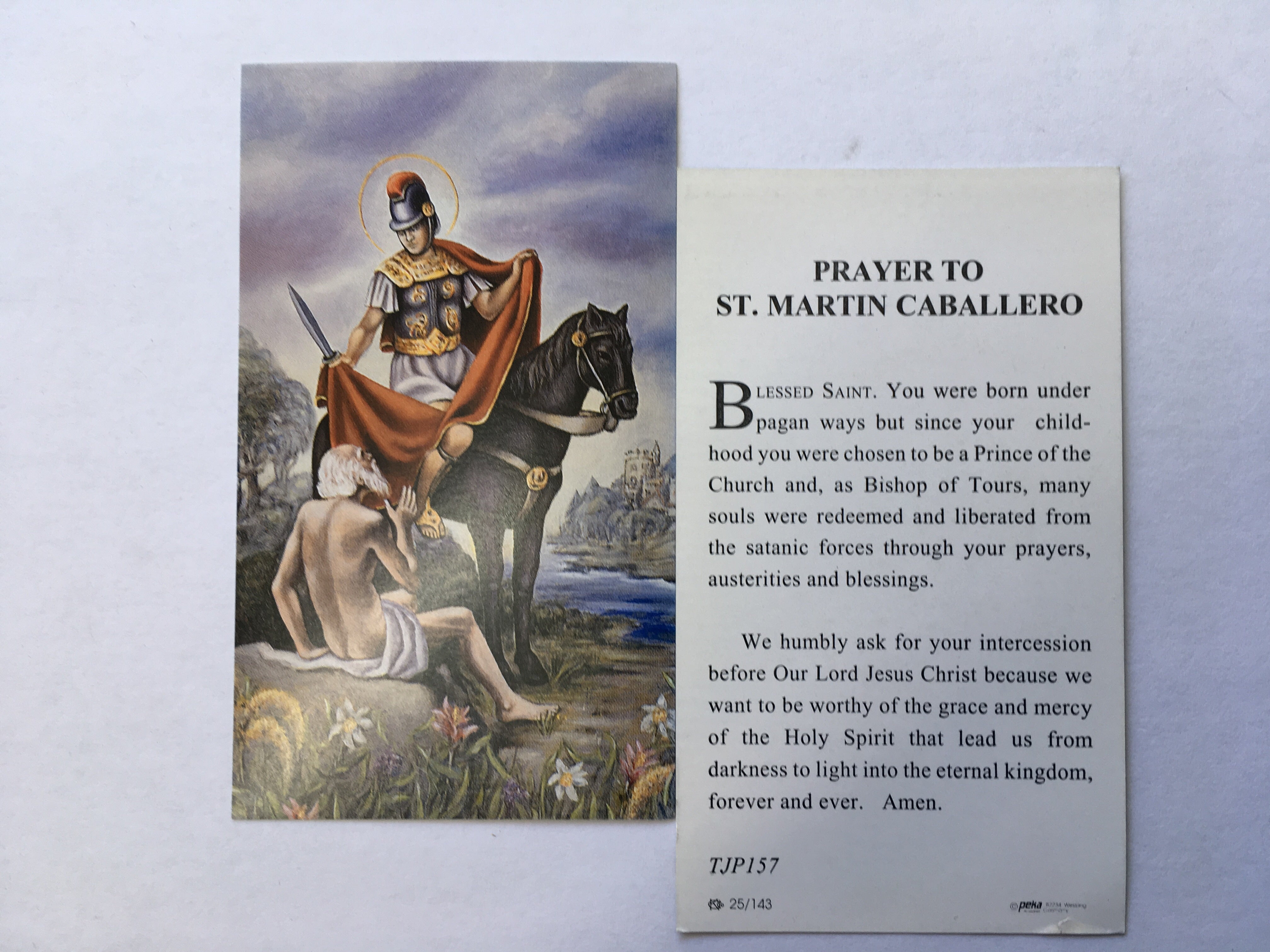 St. Martin Caballero - Holy Card – St. Anthony's Catholic Gift Shop