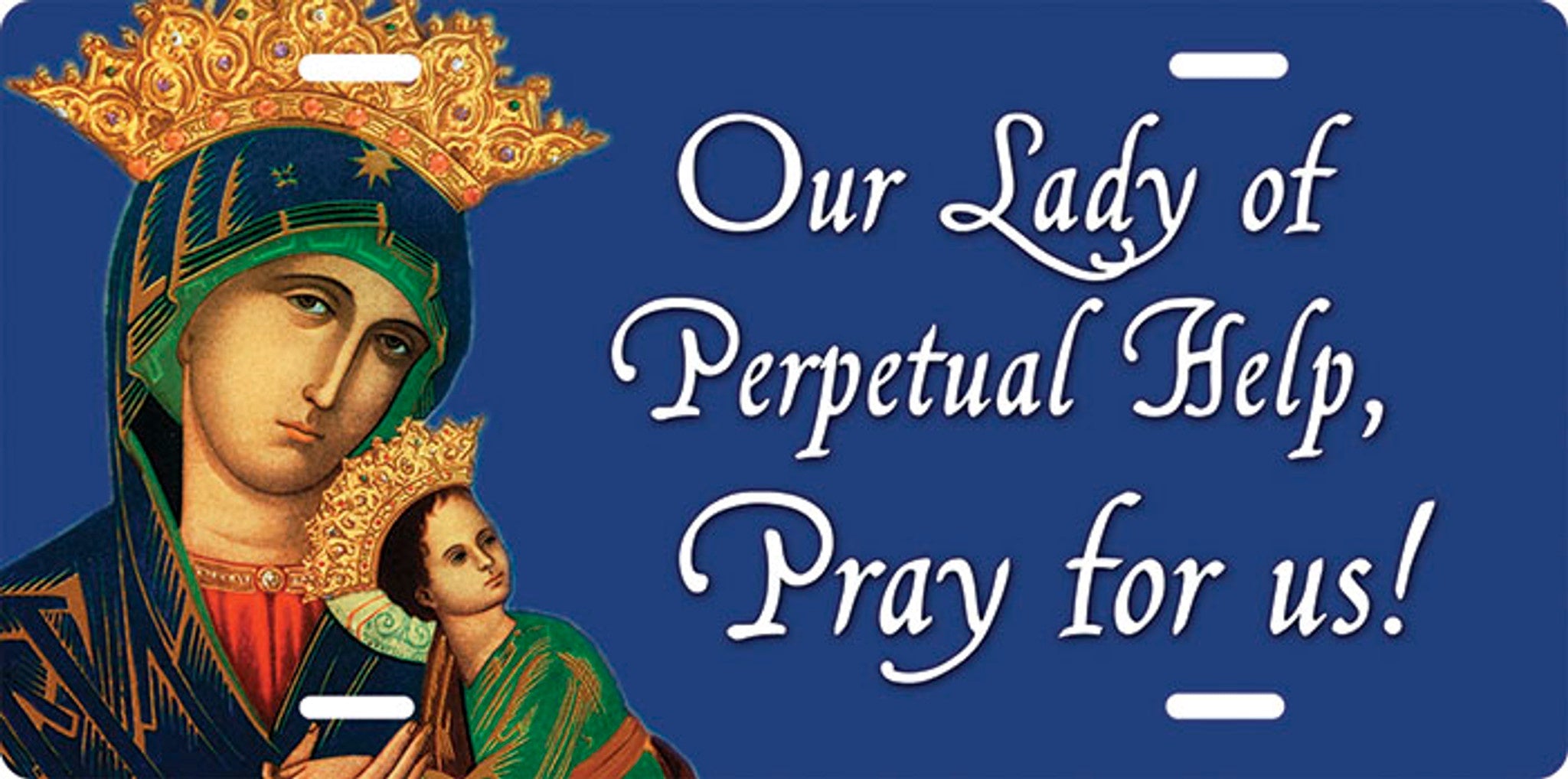 Our Lady of Perpetual Help, Blue License Plate – St. Anthony's Catholic ...