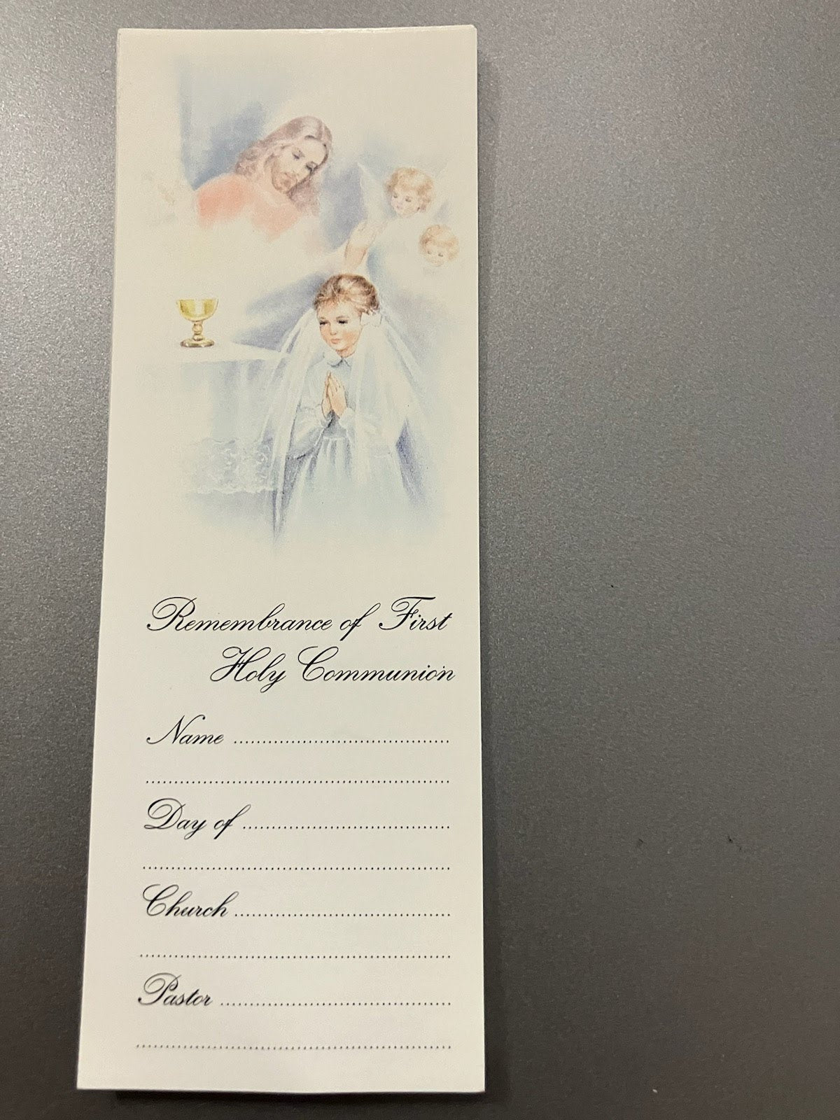 Remembrance of First Holy Communion Bookmark – St. Anthony's Catholic ...